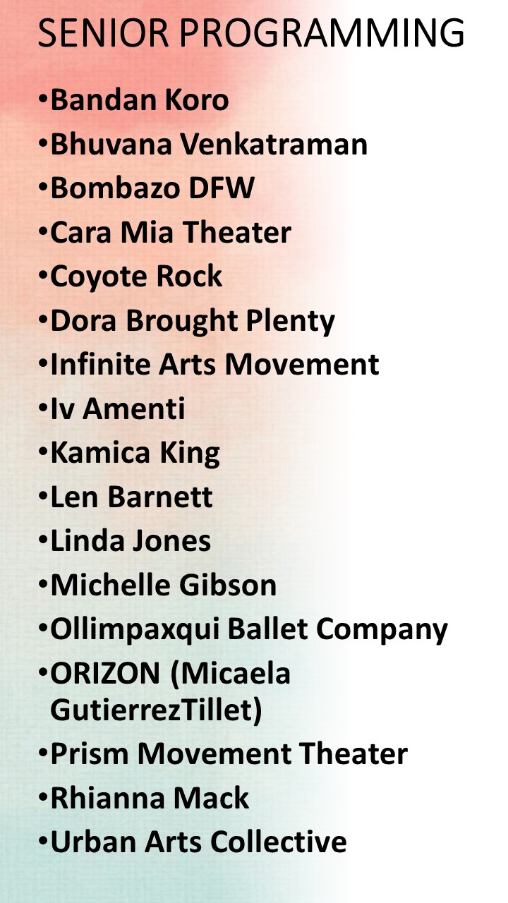 Community Artist Program (CAP) Roster - City of Dallas Office of Arts ...