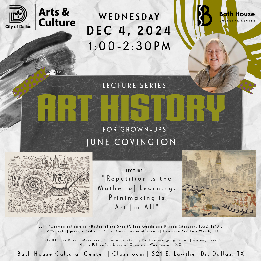 Art History FOR GROWN-UPS – Bath House Cultural Center