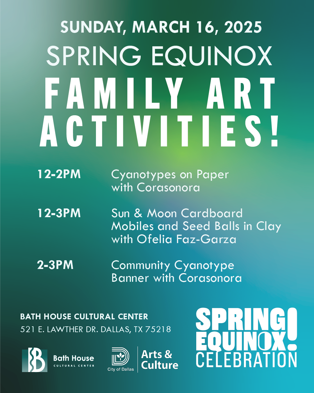 2025 Spring Equinox Celebration – Bath House Cultural Center